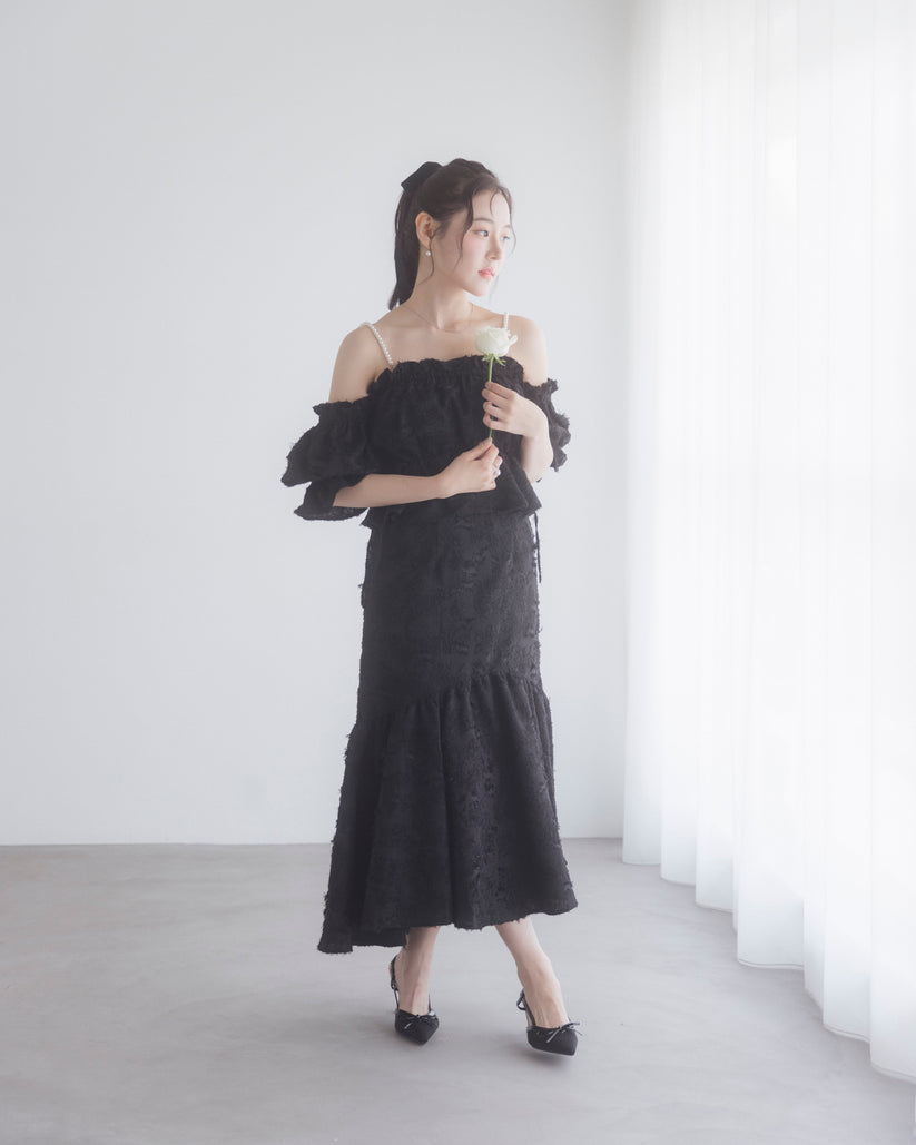 tiered fringe long skirt – Élise